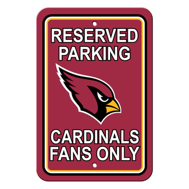 Arizona Cardinals 12" x 18" Plastic Reserved Parking Sign - Sports ...