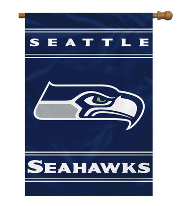 Seattle Seahawks 28" x 40" 2 Sided Banner Flag - Sports Unlimited