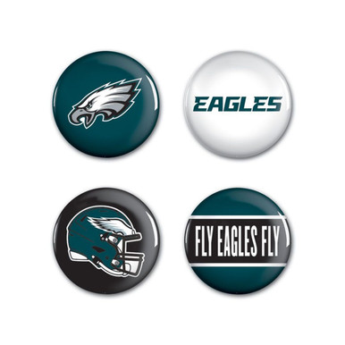 Philadelphia Eagles Buttons 4 Pack - Sports Unlimited