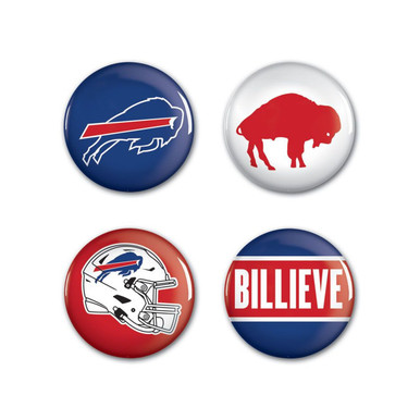 Buffalo Bills Buttons 4 Pack - Sports Unlimited