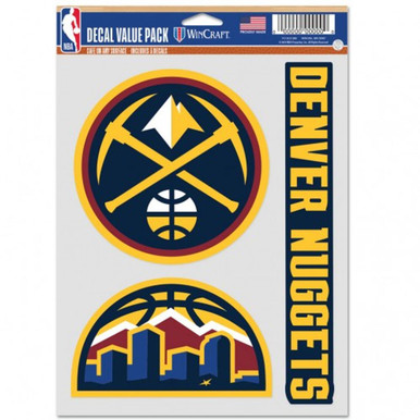 Denver Nuggets Fan Decals - 3 Pack - Sports Unlimited
