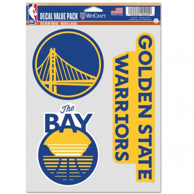 Golden State Warriors Fan Decals - 3 Pack - Sports Unlimited