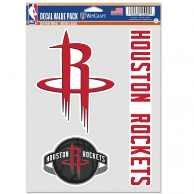 Houston Rockets Fan Decals - 3 Pack - Sports Unlimited