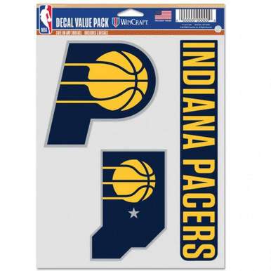Indiana Pacers Fan Decals - 3 Pack - Sports Unlimited