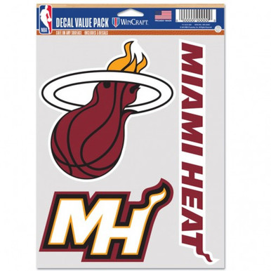 Miami Heat Fan Decals - 3 Pack - Sports Unlimited