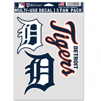 Detroit Tigers Fan Decals - 3 Pack - Sports Unlimited