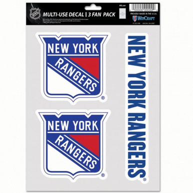 New York Rangers Fan Decals - 3 Pack - Sports Unlimited