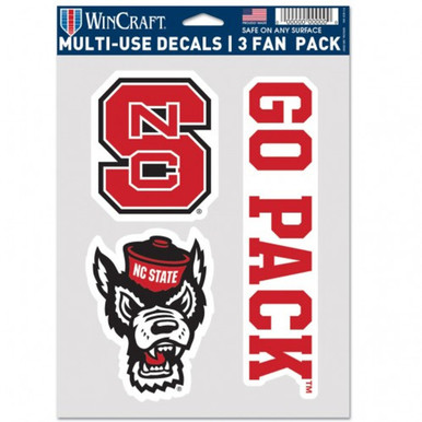 North Carolina State Wolfpack Fan Decals - 3 Pack - Sports Unlimited