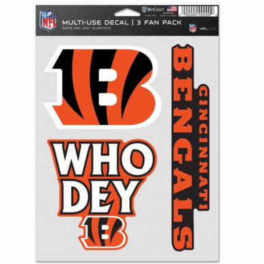 Cincinnati Bengals Fan Decals - 3 Pack - Sports Unlimited
