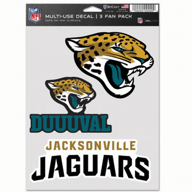Jacksonville Jaguars Fan Decals - 3 Pack - Sports Unlimited