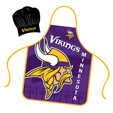 Minnesota Vikings Chef Hat & Apron Set - Sports Unlimited