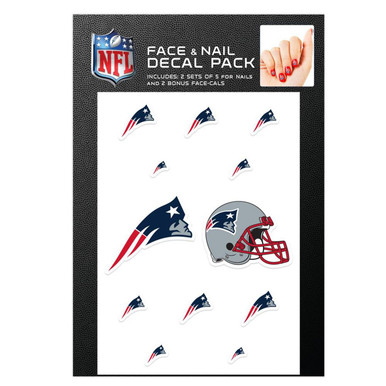 New England Patriots Face & Nail Decal Pack - Sports Unlimited