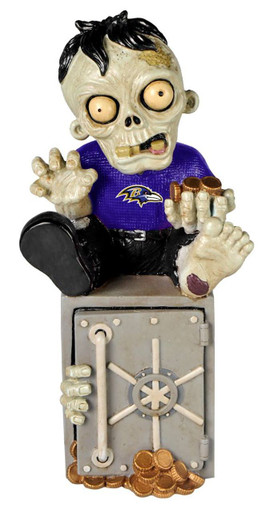 Baltimore Ravens Zombie Figurine Bank - Sports Unlimited