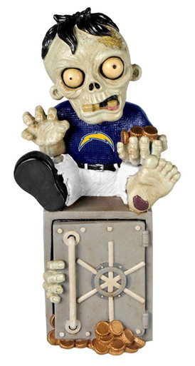 Los Angeles Chargers Zombie Figurine Bank - Sports Unlimited