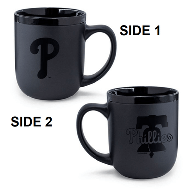Philadelphia Phillies 17 oz. Matte Black Coffee Mug - Sports Unlimited