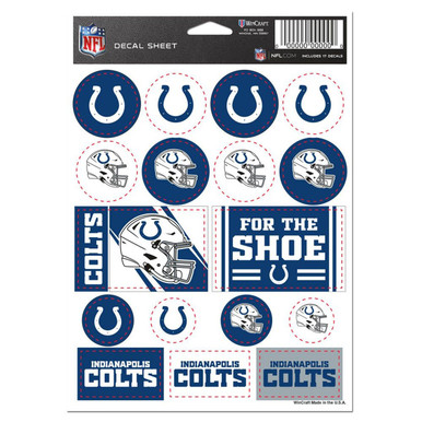Indianapolis Colts Vinyl Decal Sheet - Sports Unlimited