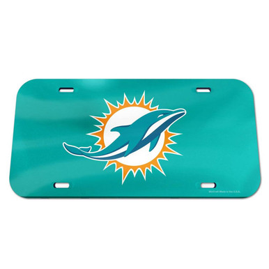 Miami Dolphins Acrylic License Plate - Sports Unlimited