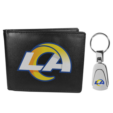 Los Angeles Rams Bi-fold Wallet & Steel Key Chain - Sports Unlimited