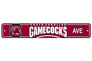 South Carolina Gamecocks 4" x 24" Plastic Street Style Sign - Sports ...