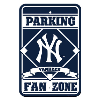 New York Yankees 12" x 18" Plastic Sign - Sports Unlimited
