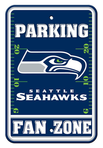 Seattle Seahawks 12" x 18" Plastic Sign - Sports Unlimited