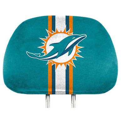 Miami Dolphins Full Printed Headrest Covers - Sports Unlimited
