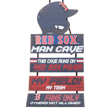 Boston Red Sox Man Cave Wood Sign - Sports Unlimited