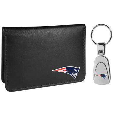 New England Patriots Weekend Bi-fold Wallet & Steel Key Chain - Sports ...