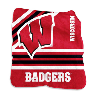 Wisconsin Badgers Logo Brands Raschel Throw Blanket - Sports Unlimited