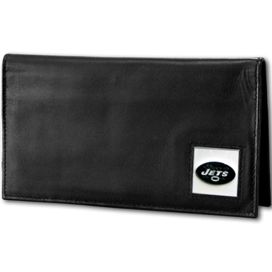 New York Jets Deluxe Leather Checkbook Cover - Sports Unlimited