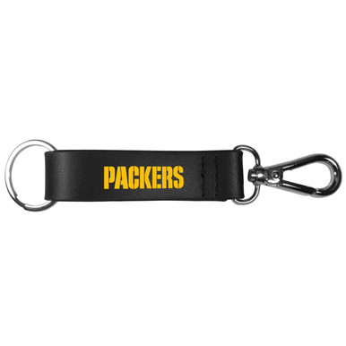 Green Bay Packers Black Strap Key Chain - Sports Unlimited