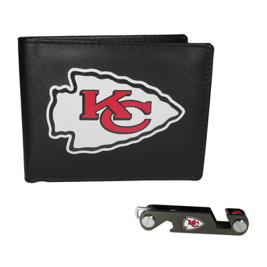 Kansas City Chiefs Leather Bi-fold Wallet & Key Organizer - Sports ...