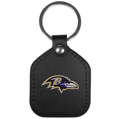 Baltimore Ravens Leather Square Key Chain - Sports Unlimited