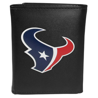 Houston Texans Large Logo Leather Tri-fold Wallet - Sports Unlimited