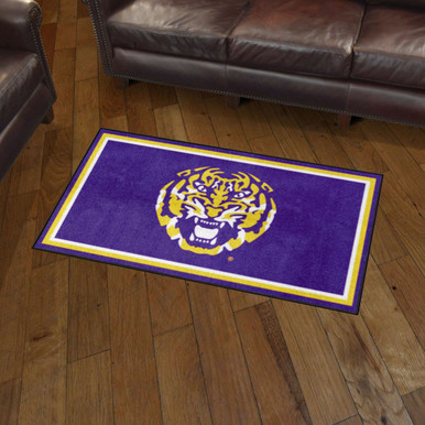 LSU Tigers 3' x 5' Plush Area Rug - Sports Unlimited