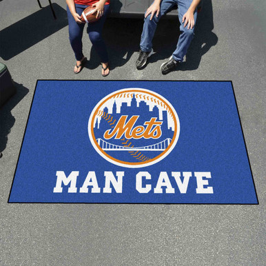 New York Mets Fanmats Man Cave Ulti Mat Rug - Sports Unlimited