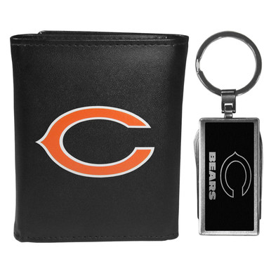 Chicago Bears Black Tri-fold Wallet & Multitool Key Chain - Sports ...