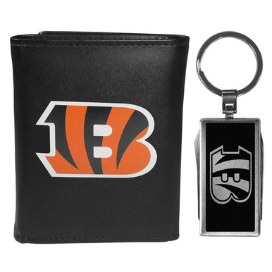 Cincinnati Bengals Black Tri-fold Wallet & Multitool Key Chain - Sports ...