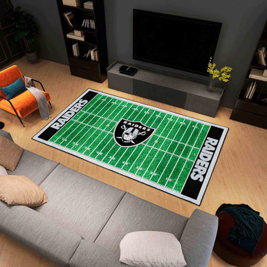 Las Vegas Raiders 6' x 10' Plush Area Rug - Sports Unlimited