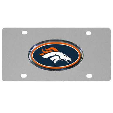 Denver Broncos Dome Steel License Plate - Sports Unlimited