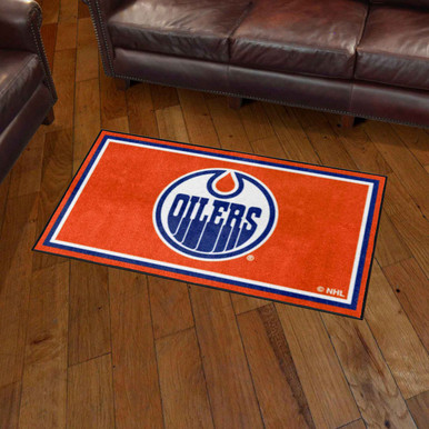 Edmonton Oilers 3' x 5' Plush Area Rug - Sports Unlimited