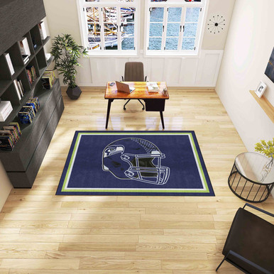 Seattle Seahawks 5' x 8' Plush Area Rug - Sports Unlimited