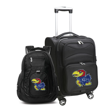 Kansas Jayhawks 2-Piece Backpack & Carry-On Set - Sports Unlimited