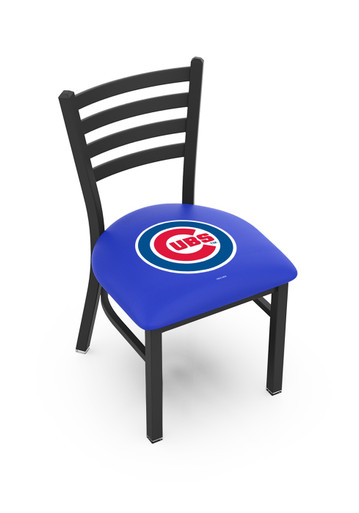 Chicago Cubs 18" Chair with Black Wrinkle Finish - Sports Unlimited