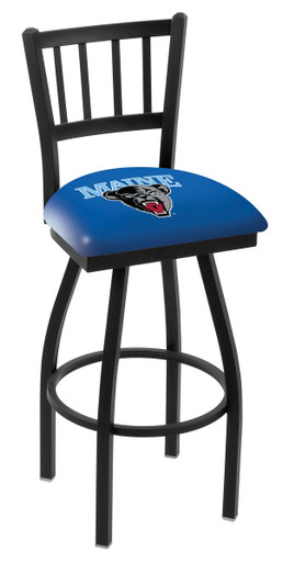 Maine Black Bears Swivel Bar Stool with Jailhouse Style Back - Sports ...