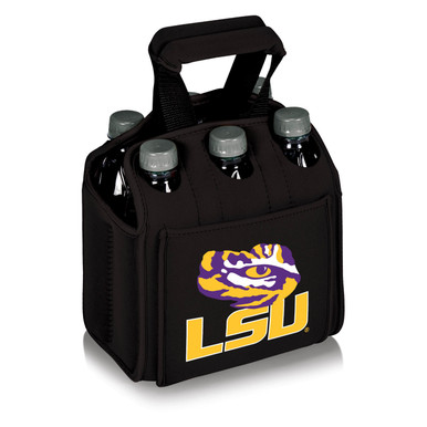 LSU Tigers Black Six Pack Cooler Tote - Sports Unlimited