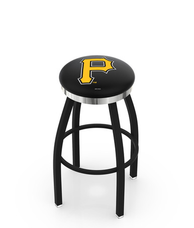 Pittsburgh Pirates Swivel Bar Stool with Black & Chrome Finish - Sports ...