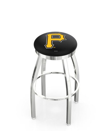 Pittsburgh Pirates Swivel Bar Stool with Single Ring Chrome Base ...