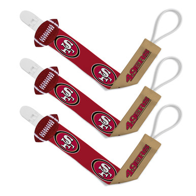 San Francisco 49ers Baby Pacifier Clips - Sports Unlimited
