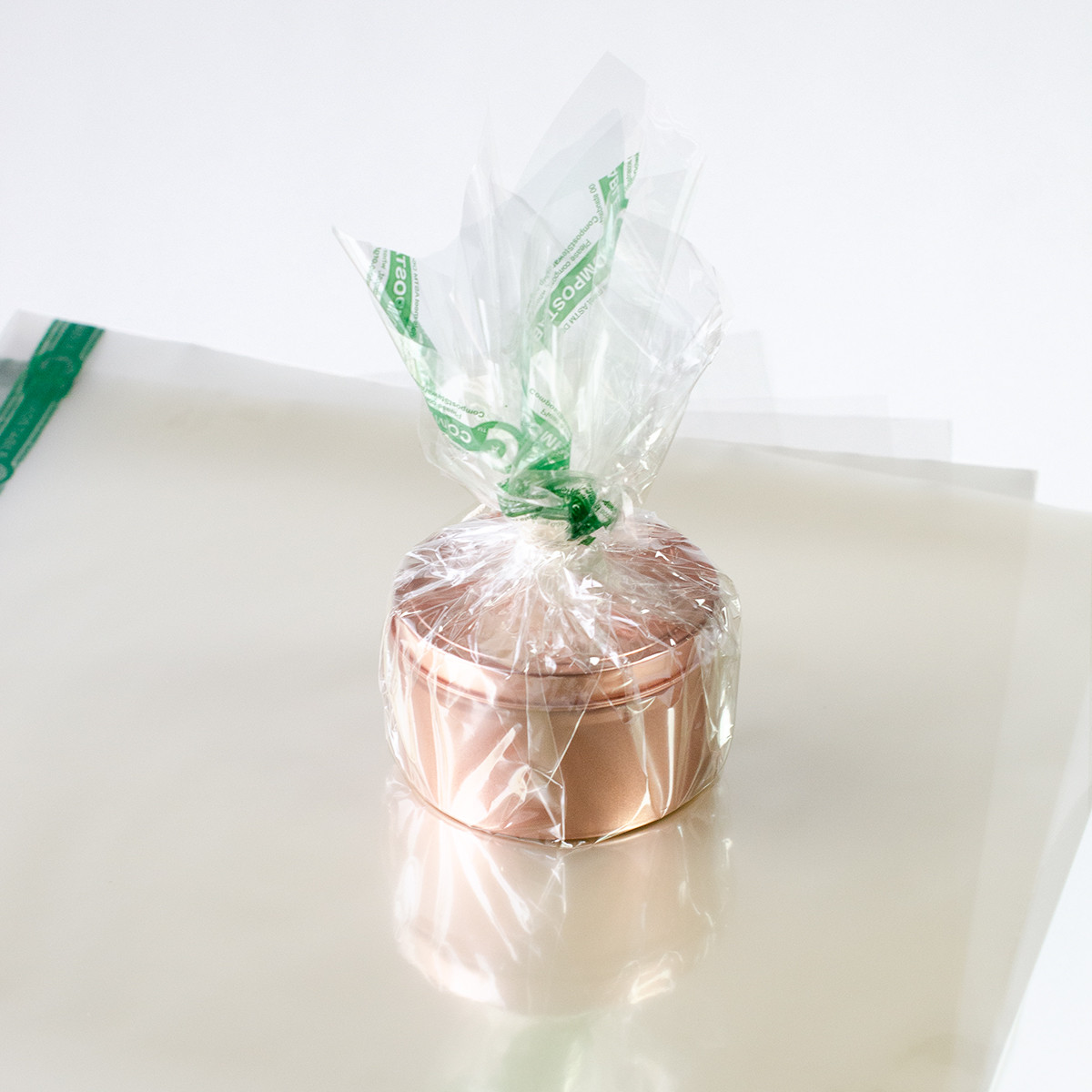 Compostable Cellophane Wrap - 14x14" Cut Sheets